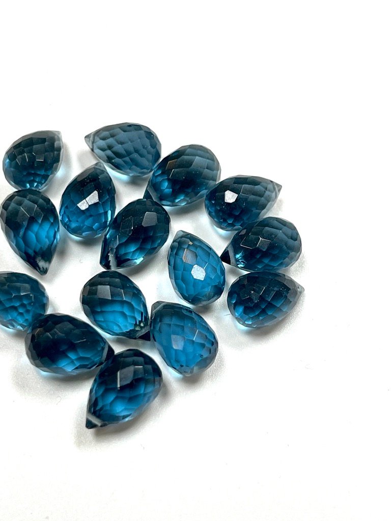 Apatite Color Hydro Quartz Gemstone Micro Faceted Teardrop Briolette ...